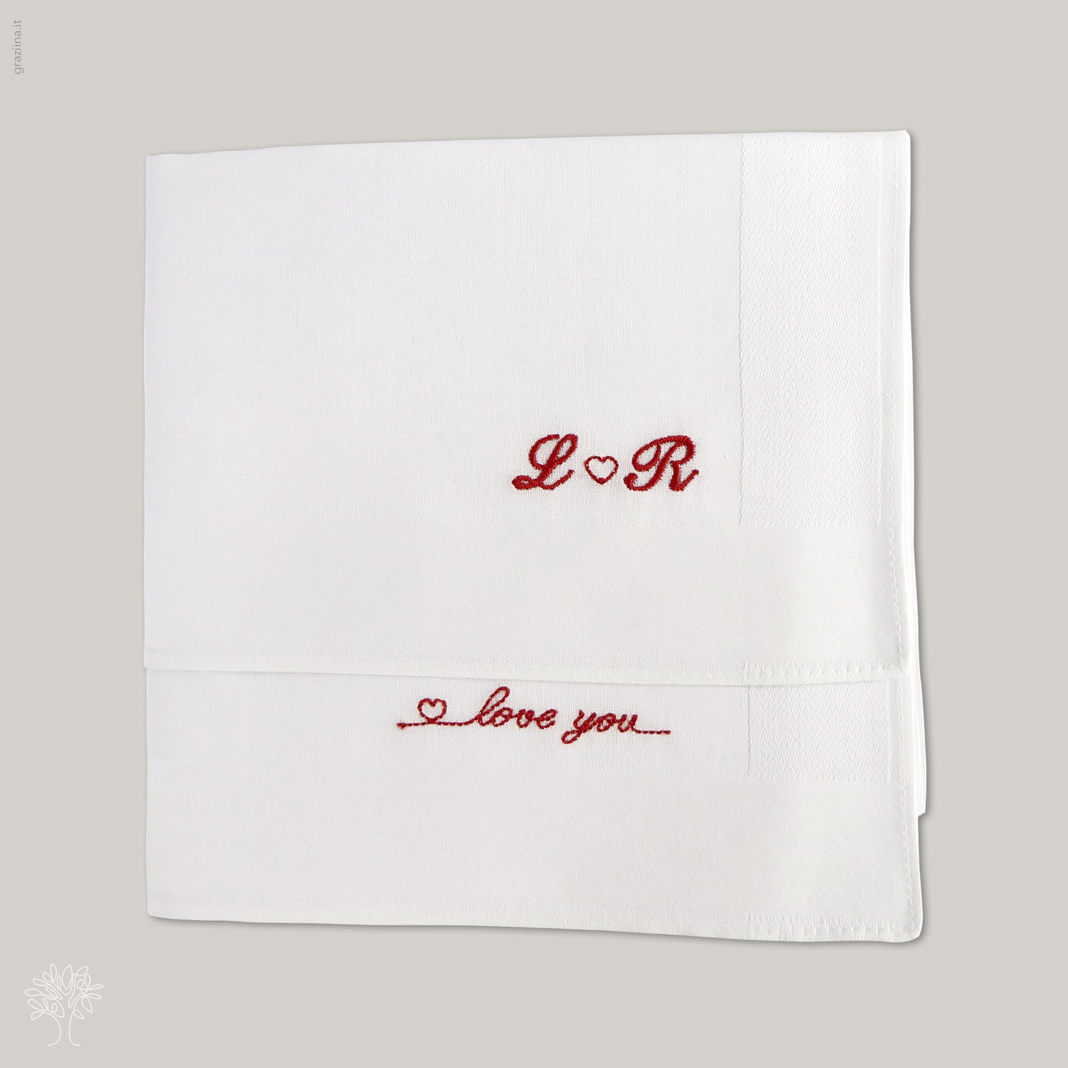 LOVE embroidered handkerchief