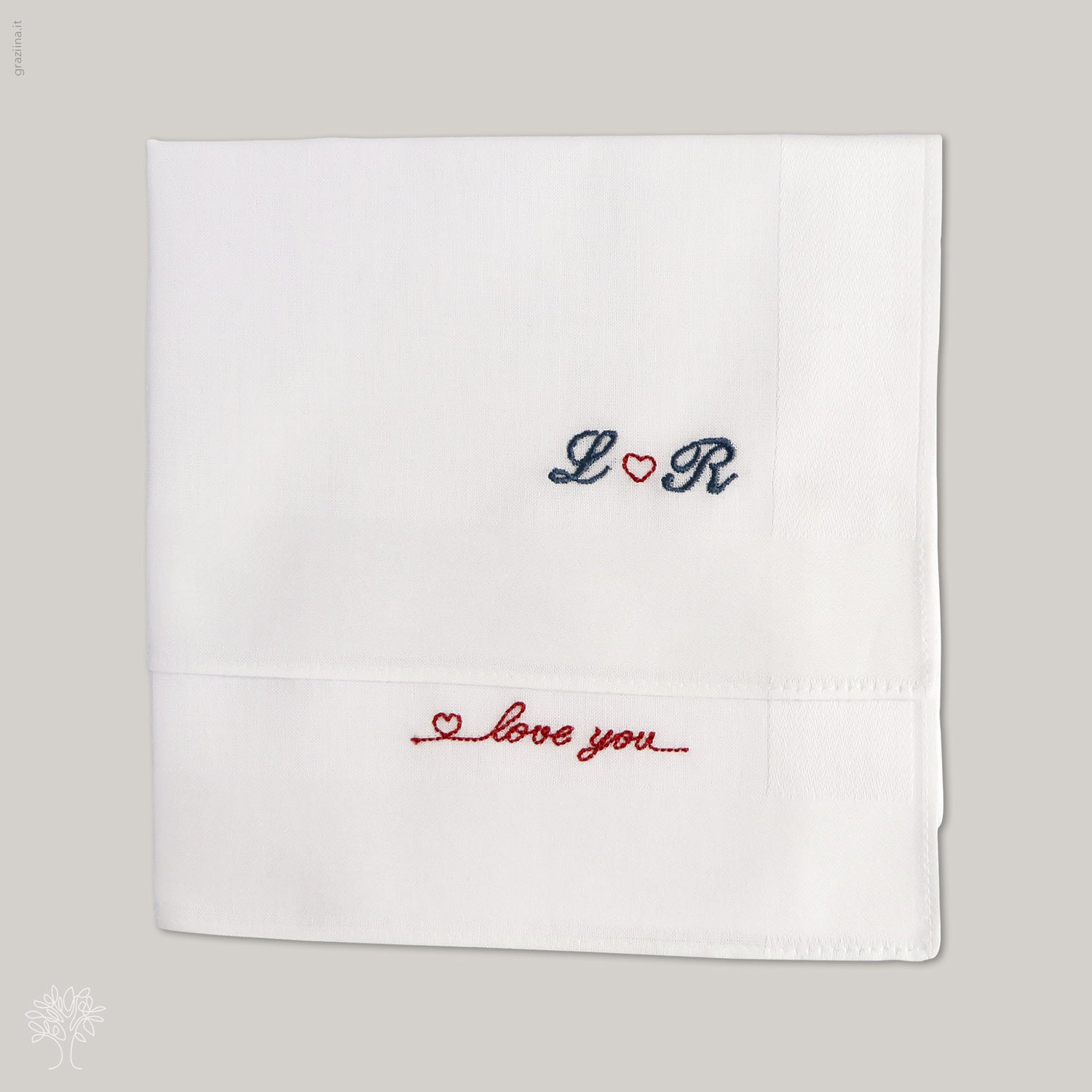 LOVE embroidered handkerchief